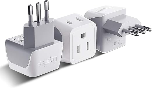 Amazon.com: Ceptics Italy Travel Plug Adapter, Chile Plug Adapter with ...