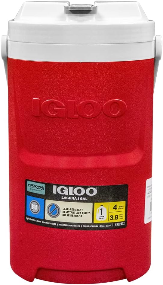 Amazon.com : Igloo 00031379 Laguna 1 Gallon Red Star, White, White ...