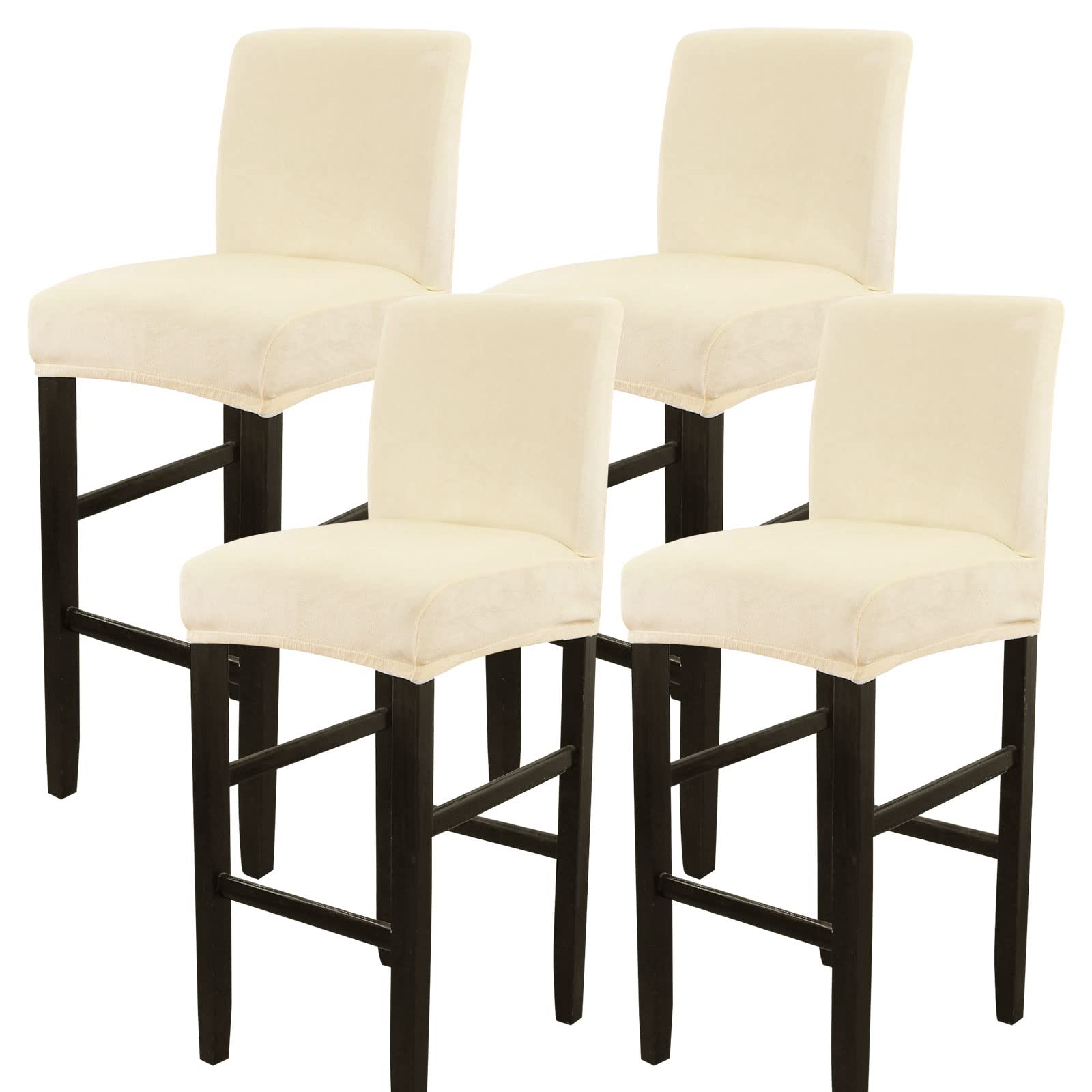 SearchI Stretch Bar Stool Covers Set of 4,Stretch Removable Washable ...