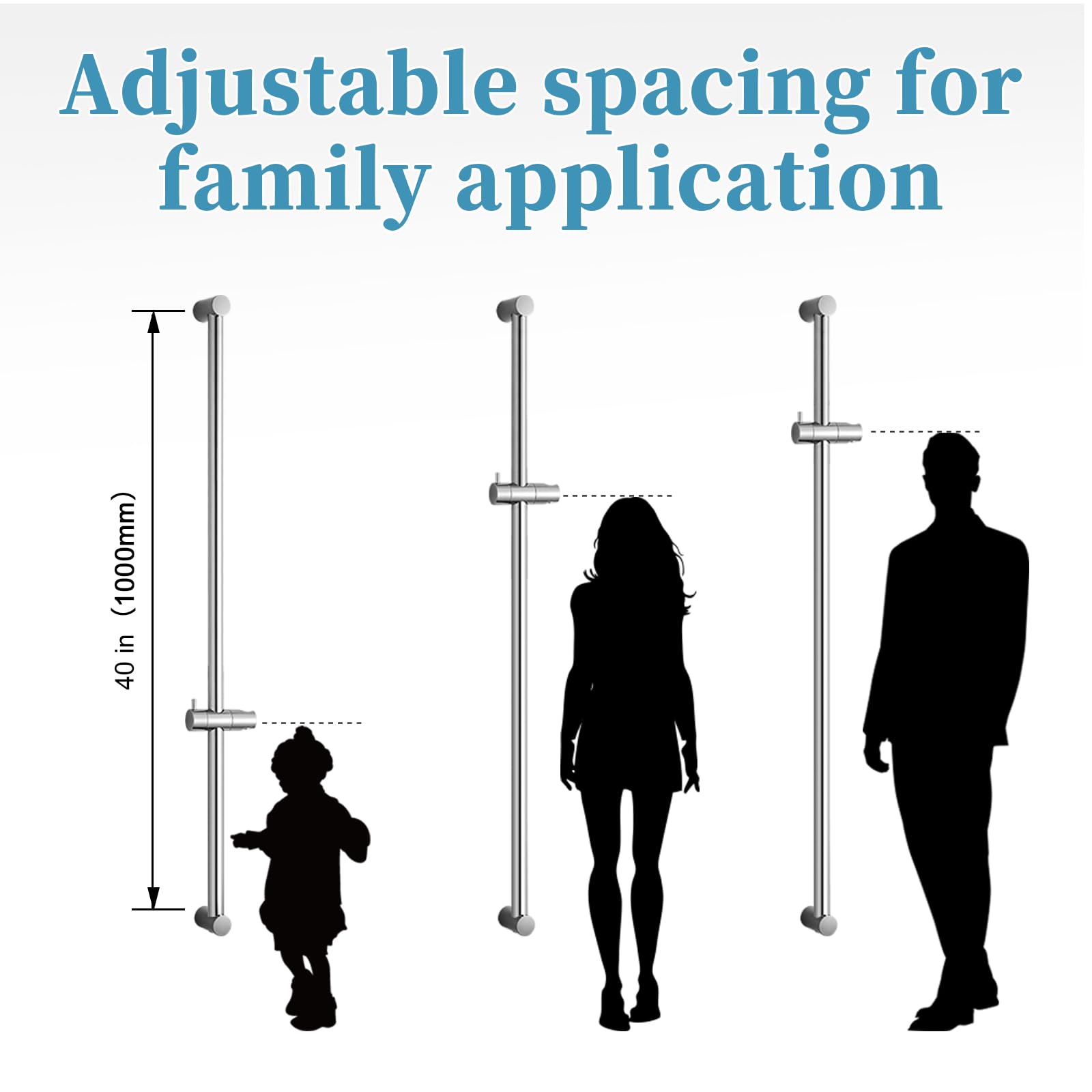 Snapklik.com : OFFO Shower Slide Bar Combo, Adjustable 40 In Slide Bar