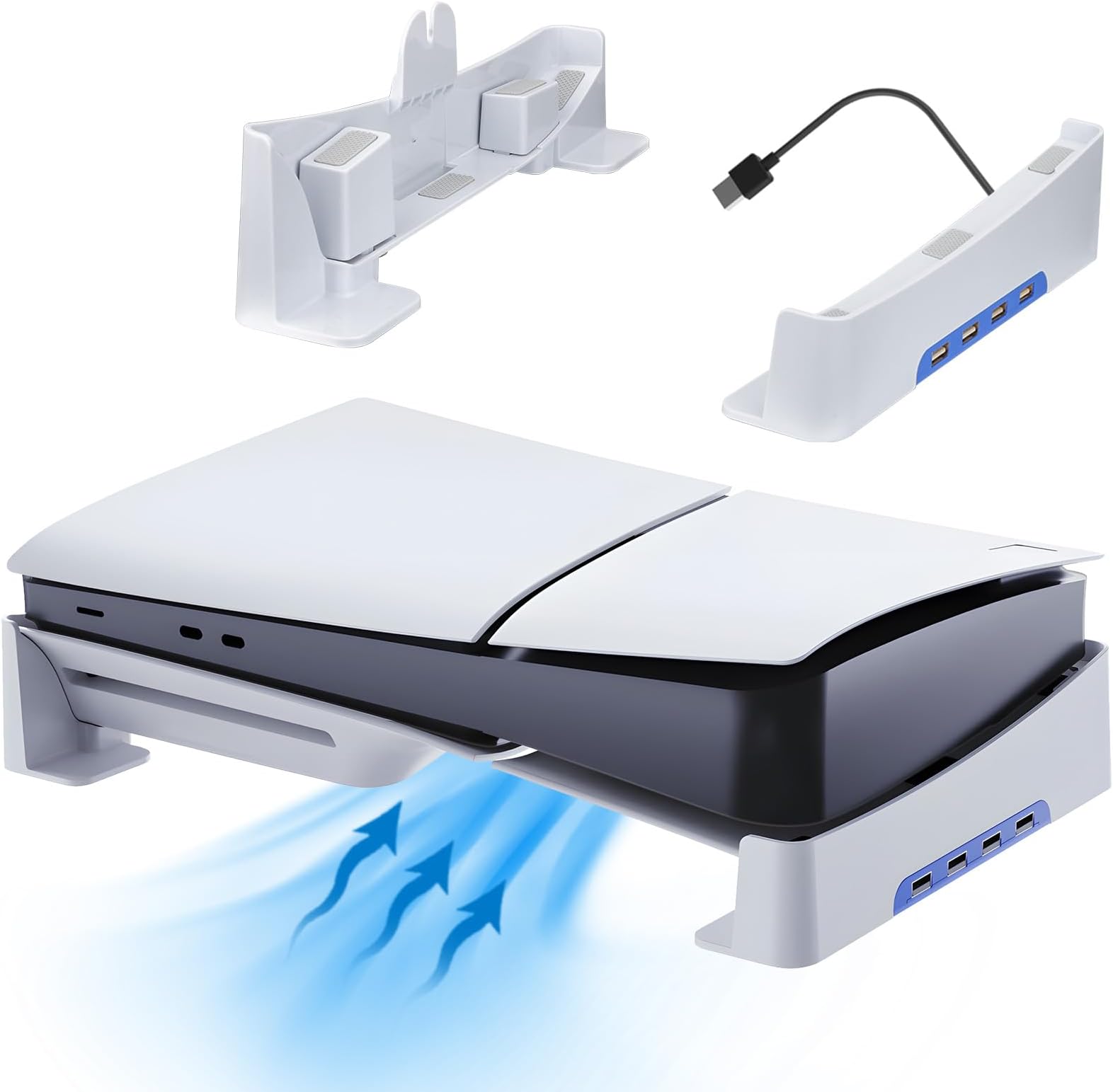 Amazon.com: Tokluck PS5 Slim/Pro Horizontal Cooling Stand for Disc ...