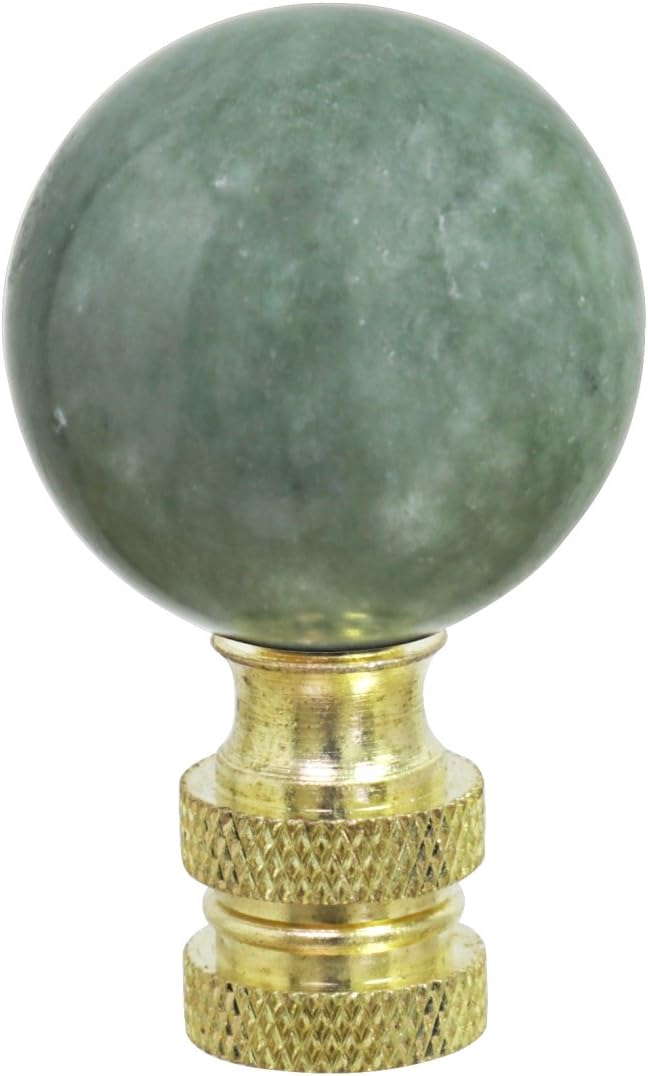 Aspen Creative 24023 Green Faux Marble Ball Finial with Brass Plated ...