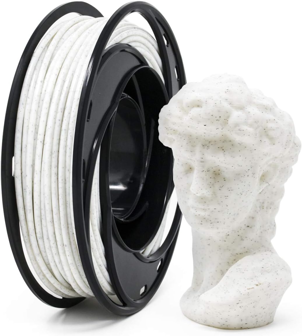 Gizmo Dorks Marble PLA 3D Printer Filament 3mm (2.85mm) 200g, White ...