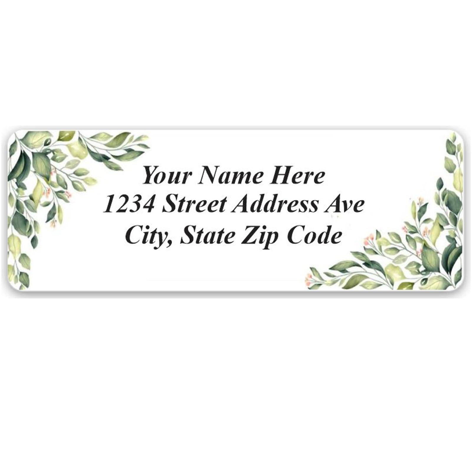 Amazon.com : Personalized Return Address Labels Corner Leaves - Custom ...
