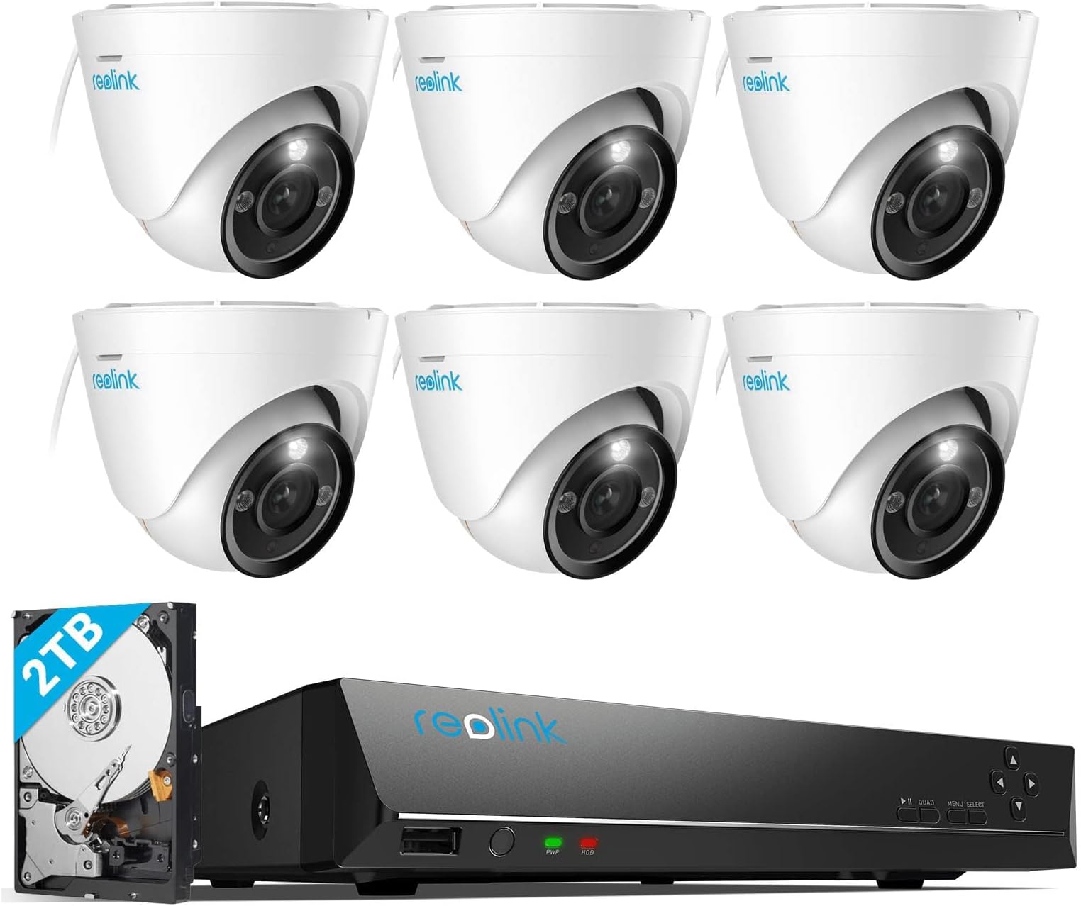 Amazon.com : Reolink 4K 8CH PoE Security Camera System, 6X RLC-833A PoE ...
