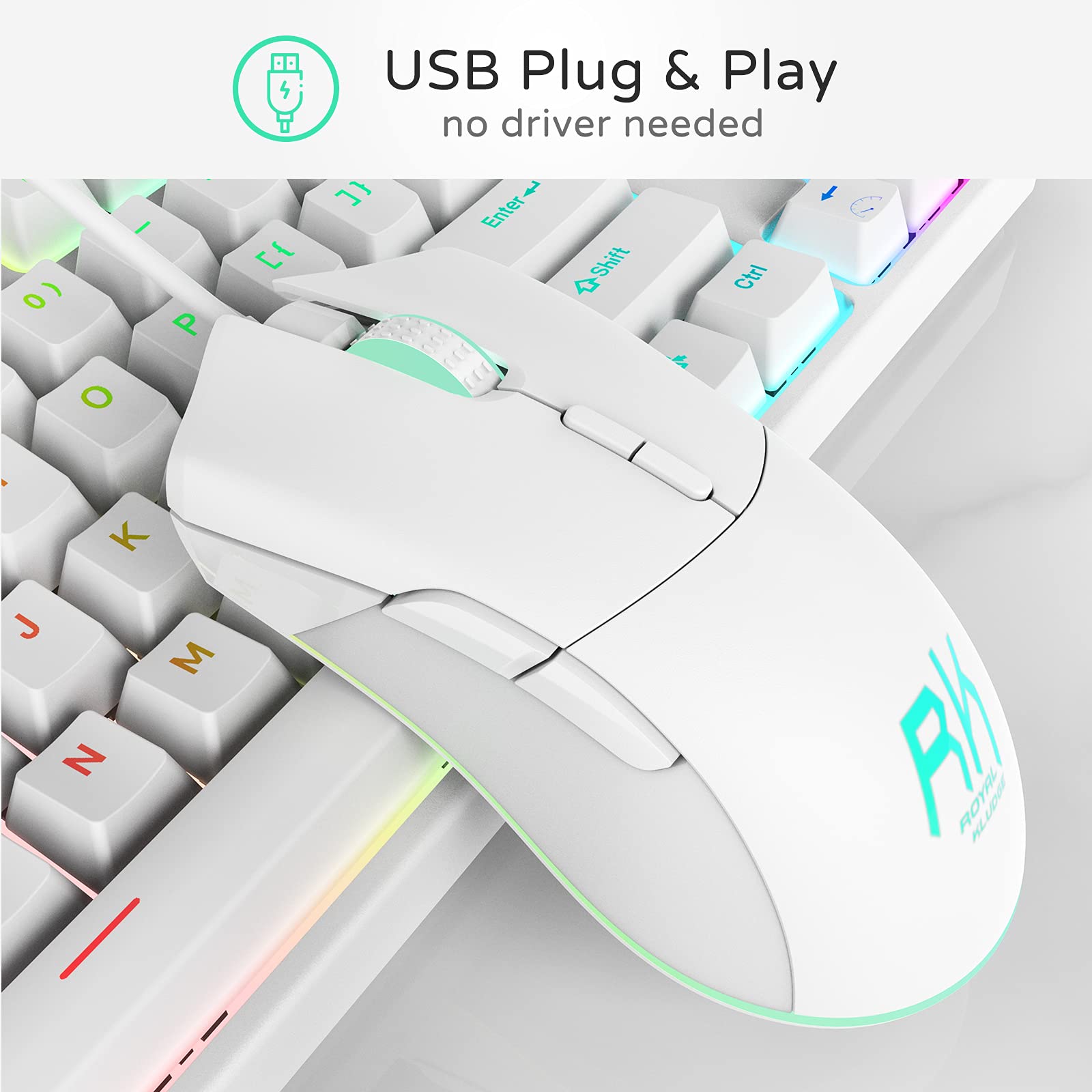 Buy RK ROYAL KLUDGE RGB 60% Mechanical Keyboard and Mouse Combo, RK987 ...