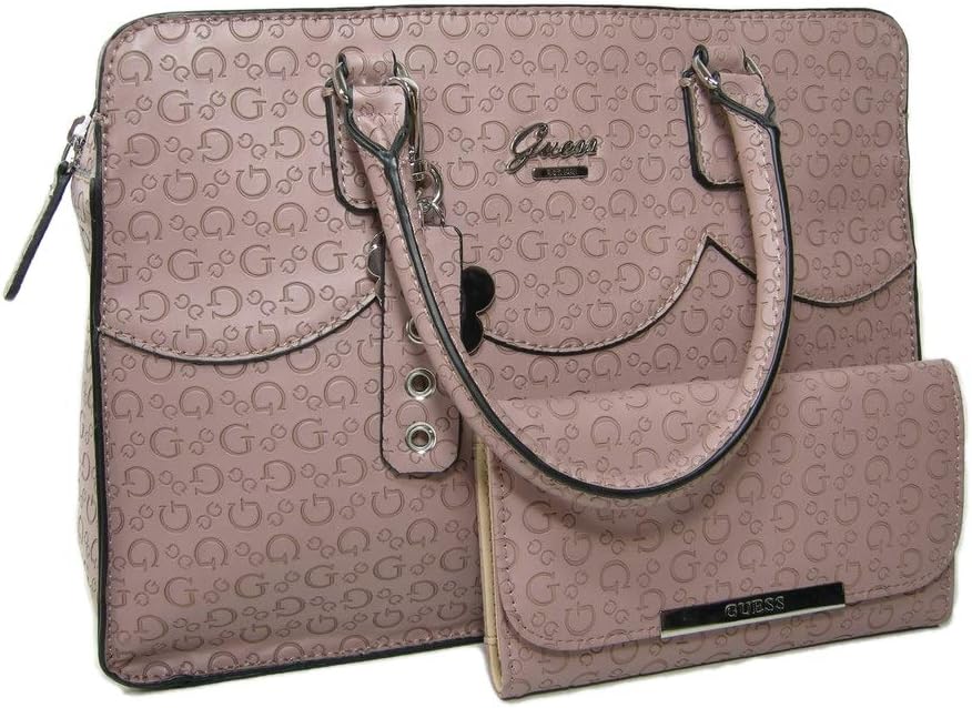 New Guess G Logo Purse Box Satchel Hand Bag Crossbody & Wallet Set 2 ...