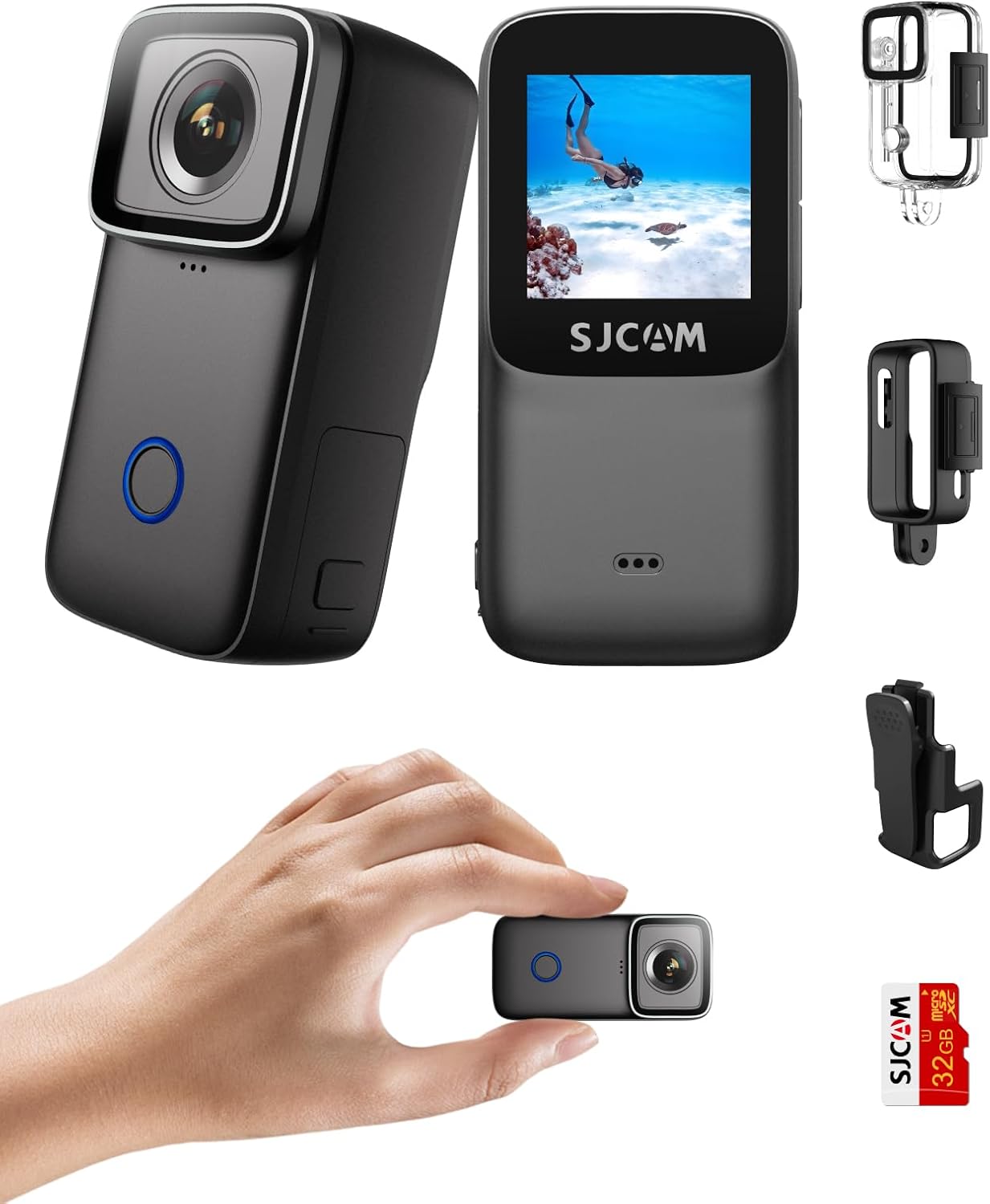 Amazon.com : SJCAM C200 Mini 4K Action Camera - Pocket & Wearable with Stabilization, Waterproof ...