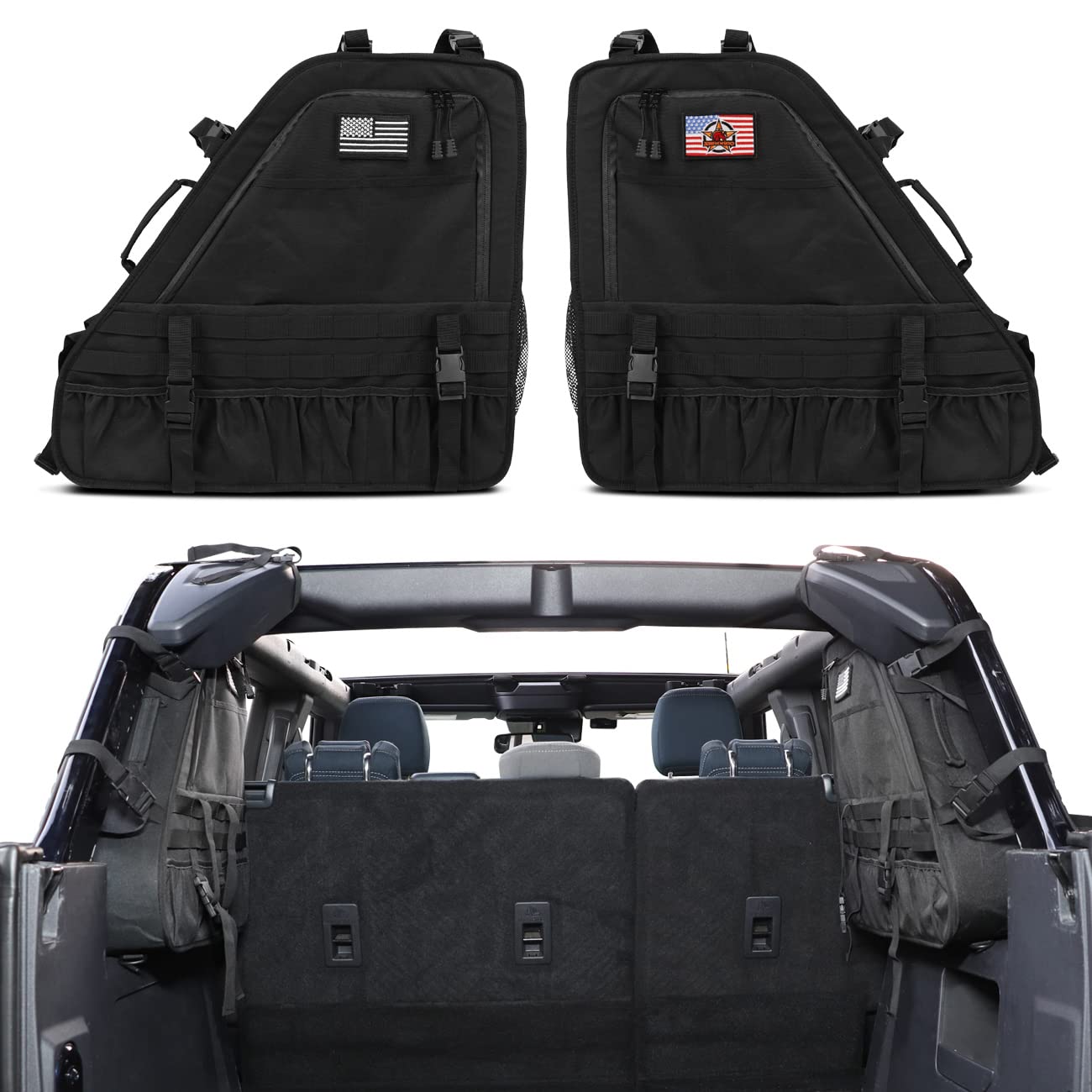 Buy HIBRONGO Rear Roll Cage Storage Bag Compatible with 2021 2022 Ford ...