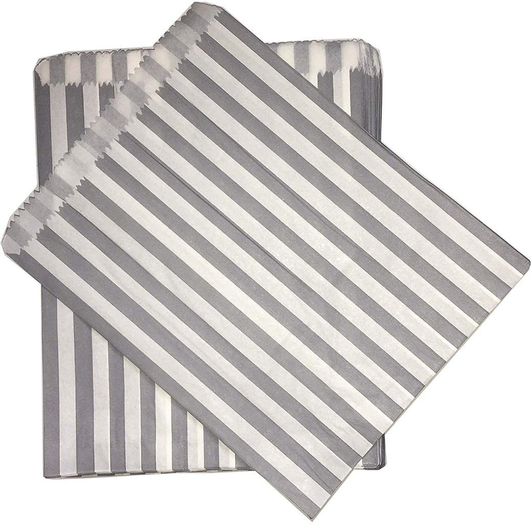 100 5" x 7" Striped Candy Sweet Paper Bags | Wedding Buffet Favour Cake ...