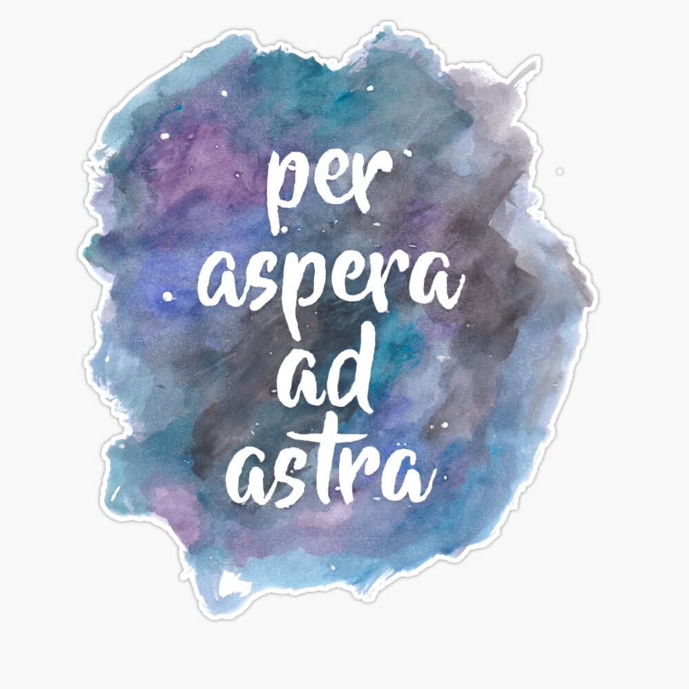 Amazon.com: Per Aspera Ad Astra Sticker Bumper Sticker Vinyl Decal 5 ...