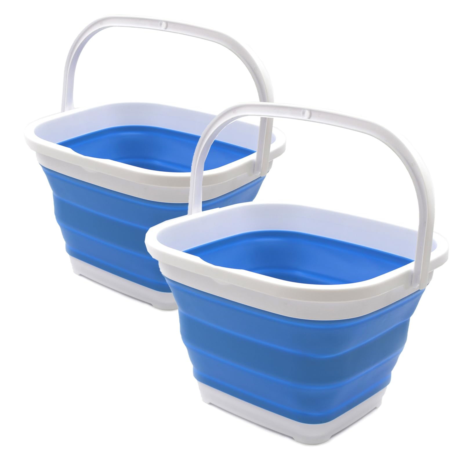 Amazon.com: SAMMART Set of 2-10L (2.6 gallon) Collapsible Rectangular ...