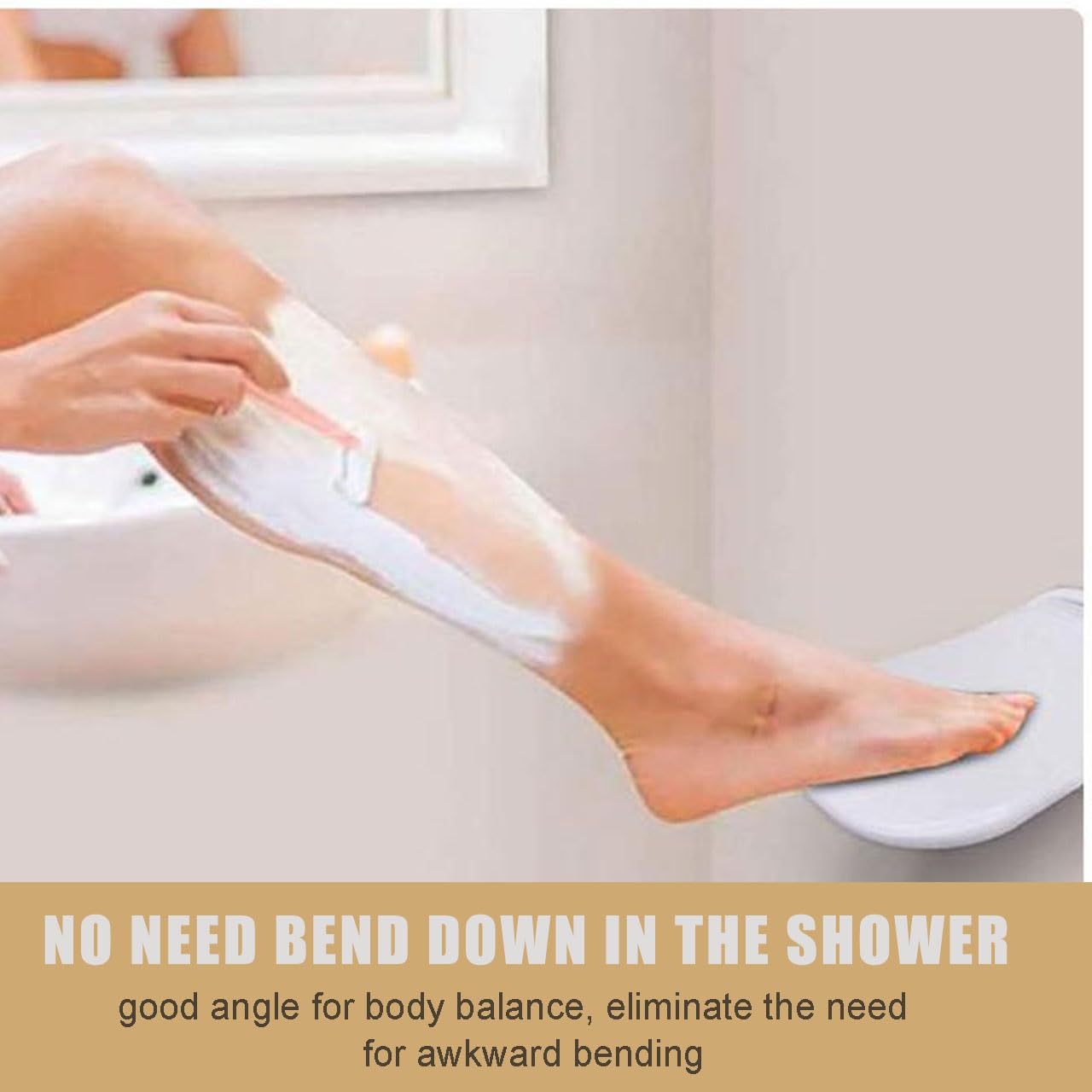 Snapklik.com : Shower Foot Rest For Shaving Legs,Shower Stool For ...