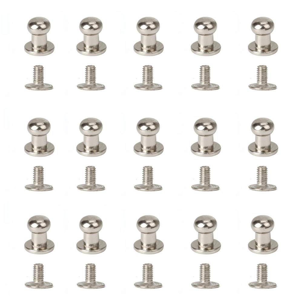 Amazon.com: 50 Set Alloy Round Head Button Studs Rivets Screwback Screw ...