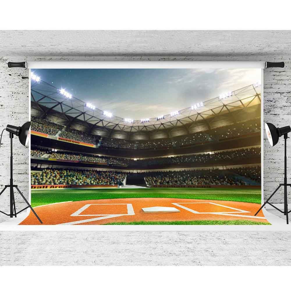 Buy FHZON 10x7ft High-end Baseball Stadium Backdrop Ballpark Auditorium ...