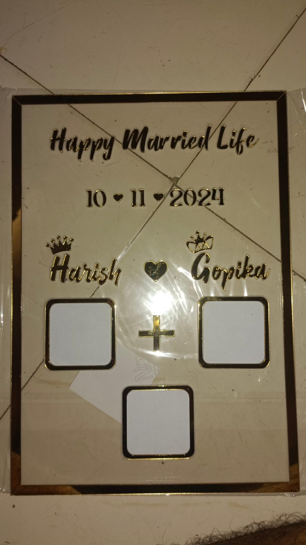 Couple Thumb Impression Gift (21 Cm X 29.7 Cm)| Wedding Thumb Print ...