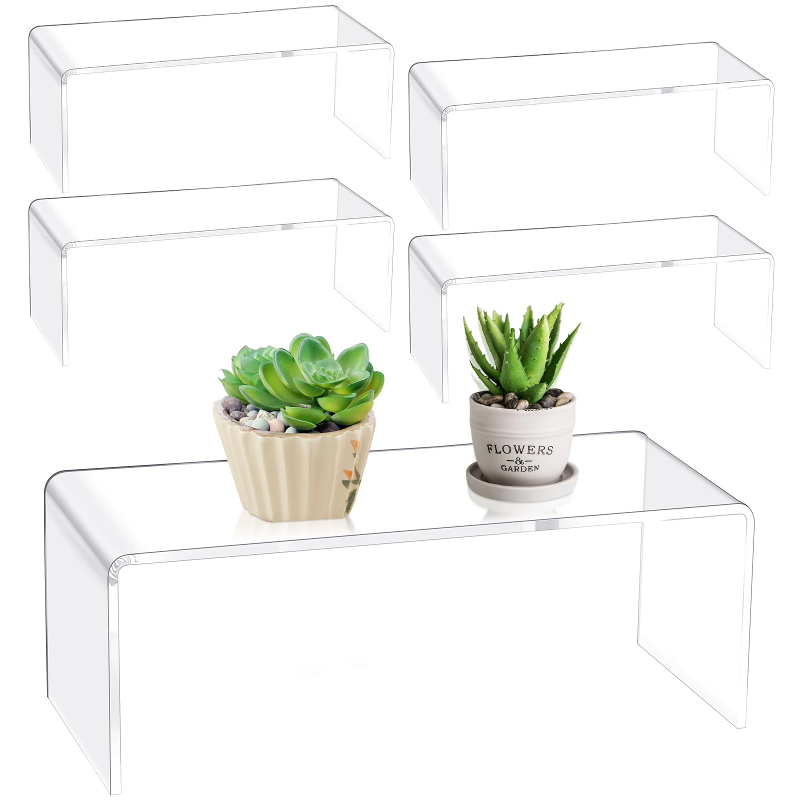 Amazon.com: Shellwei 4 Pcs Acrylic Display Risers 11'' x 4.5'' x 4 ...