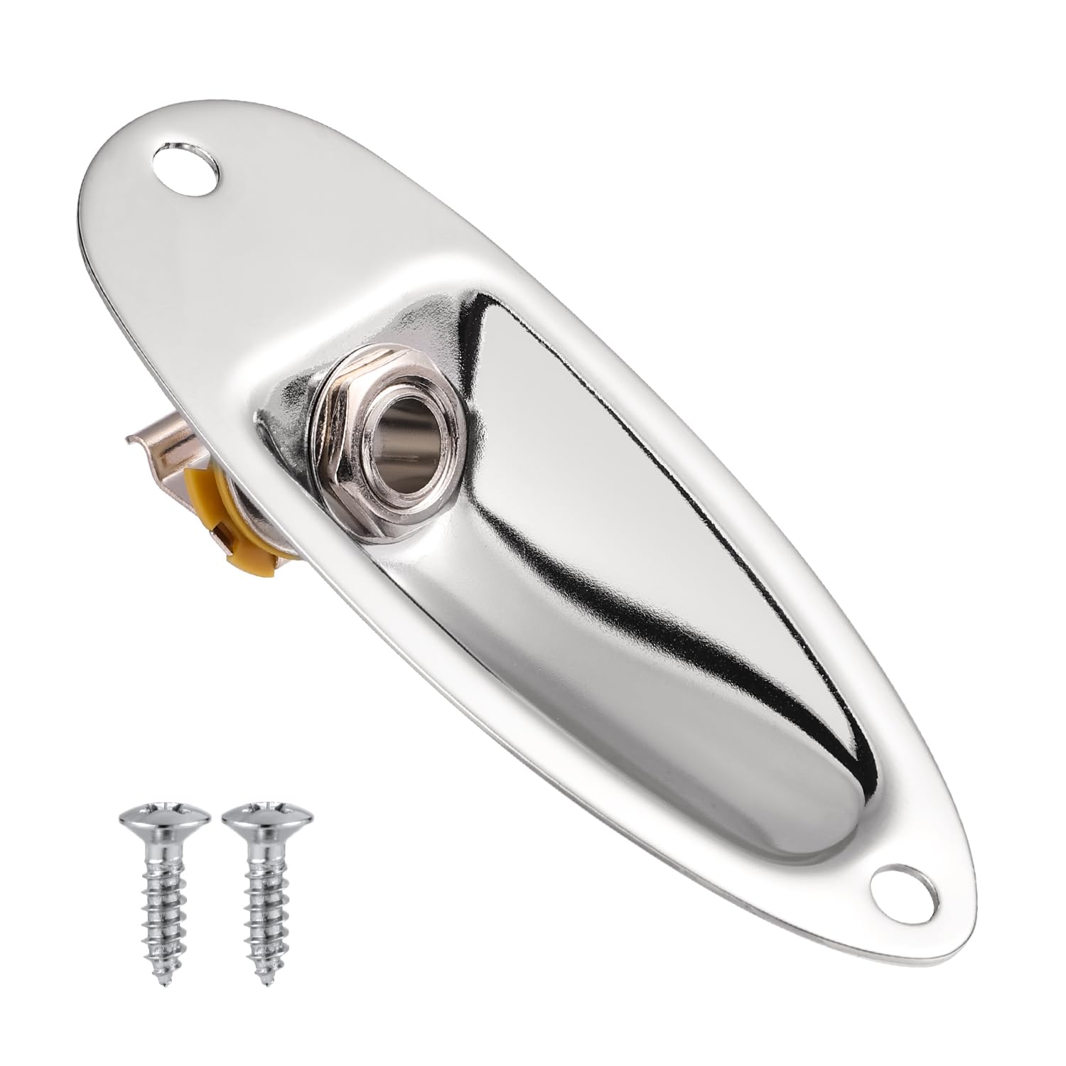 Amazon.com: Guitar Input Jack Socket Plate, 1/4 Inch Stratocaster Jack ...