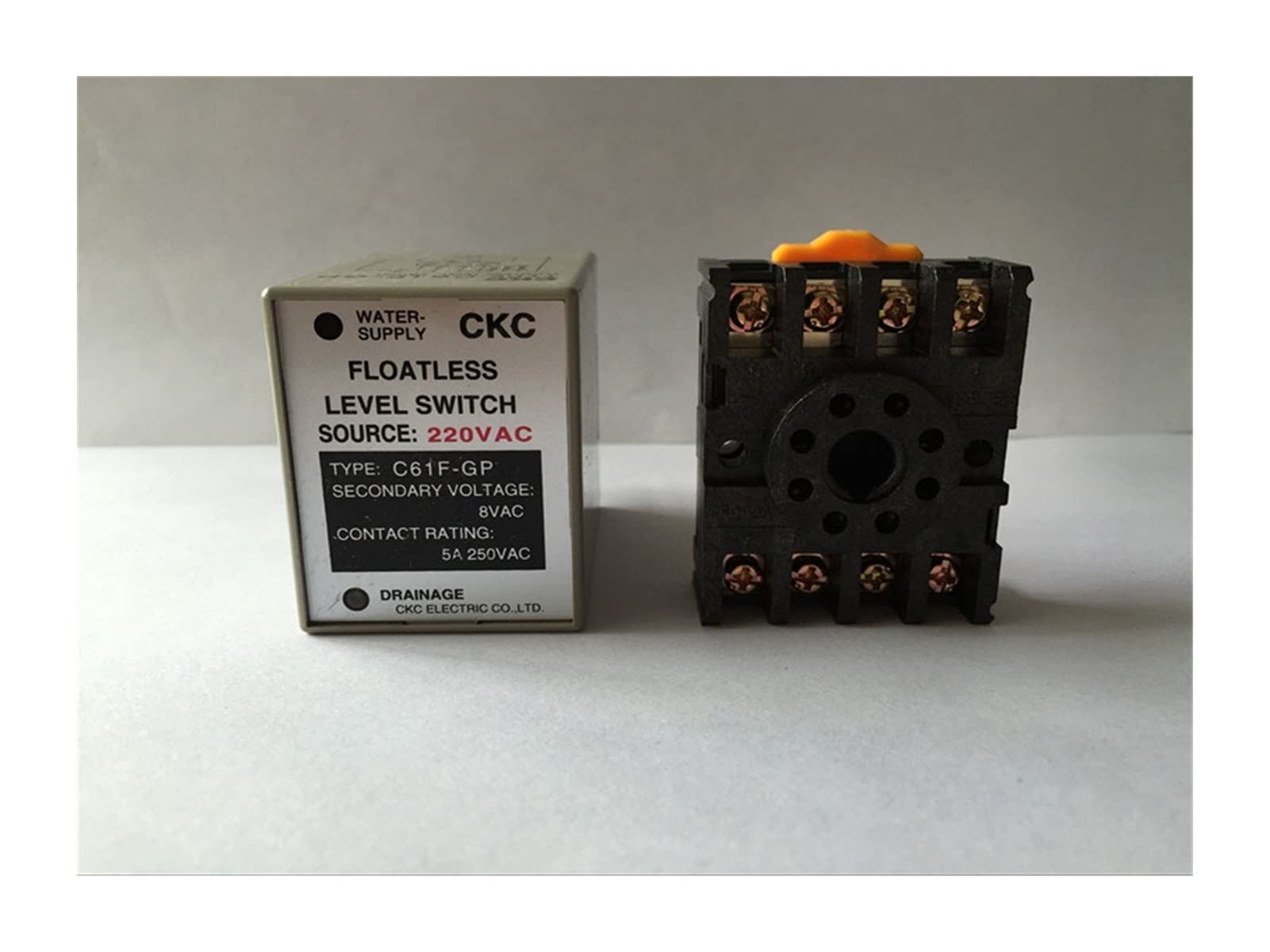 Buy relay C61F-GP 220VAC floatless level switch/relay with socket/base ...