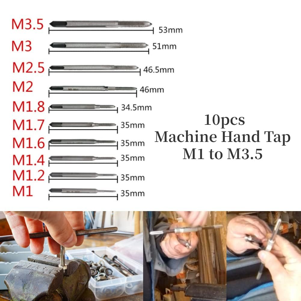 Filiera Per Filettatura 10 Pezzi Mini Micro Metrico Maschio E Filiera ...