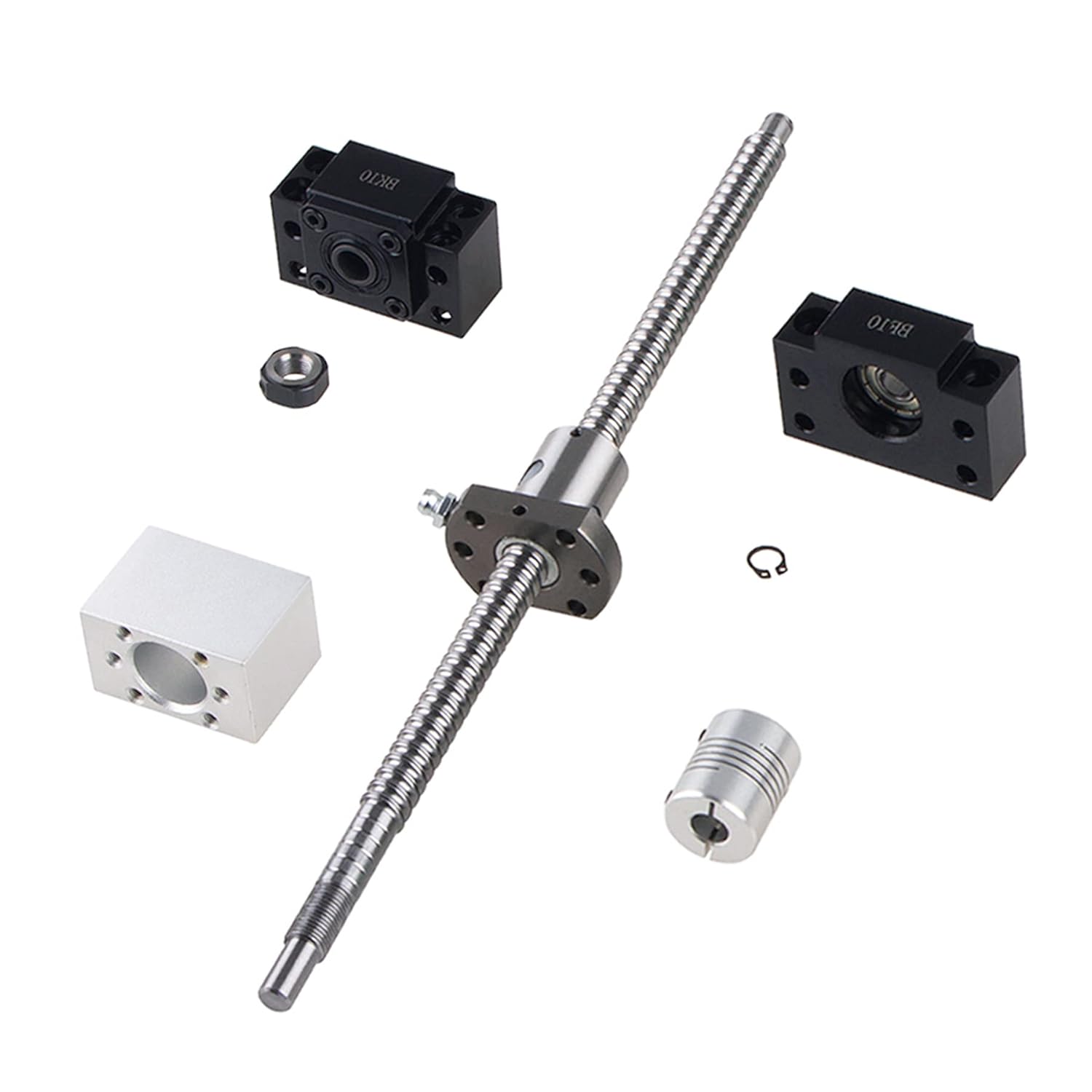 ANWOK CNC Part Ball Screw SFU1204-250mm(9.84 inch) with A Ball Nut and Machining AntiBacklash+ ...