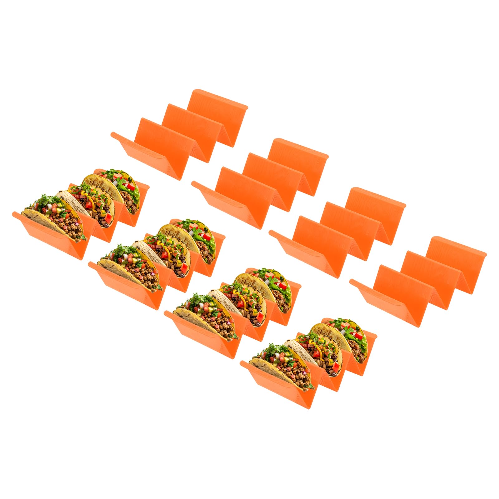 Amazon.com: uxcell 8 Pcs Taco Holder Stand, Plastic Taco Plates Hold Up ...