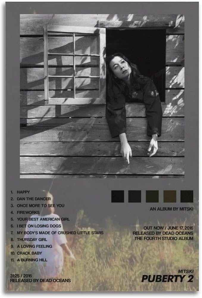 Amazon.com: GNYOUS Puberty 2 Mitski AlbumMusic Album Art Album Canvas ...