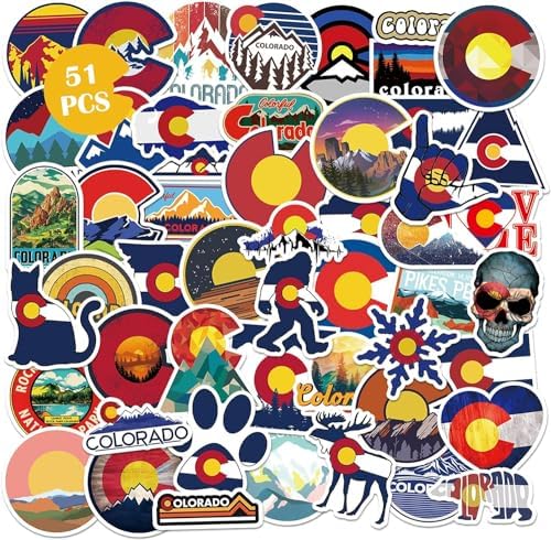 Amazon.com: Squiddy Colorado Flag Circle - Vinyl Sticker Decal for ...