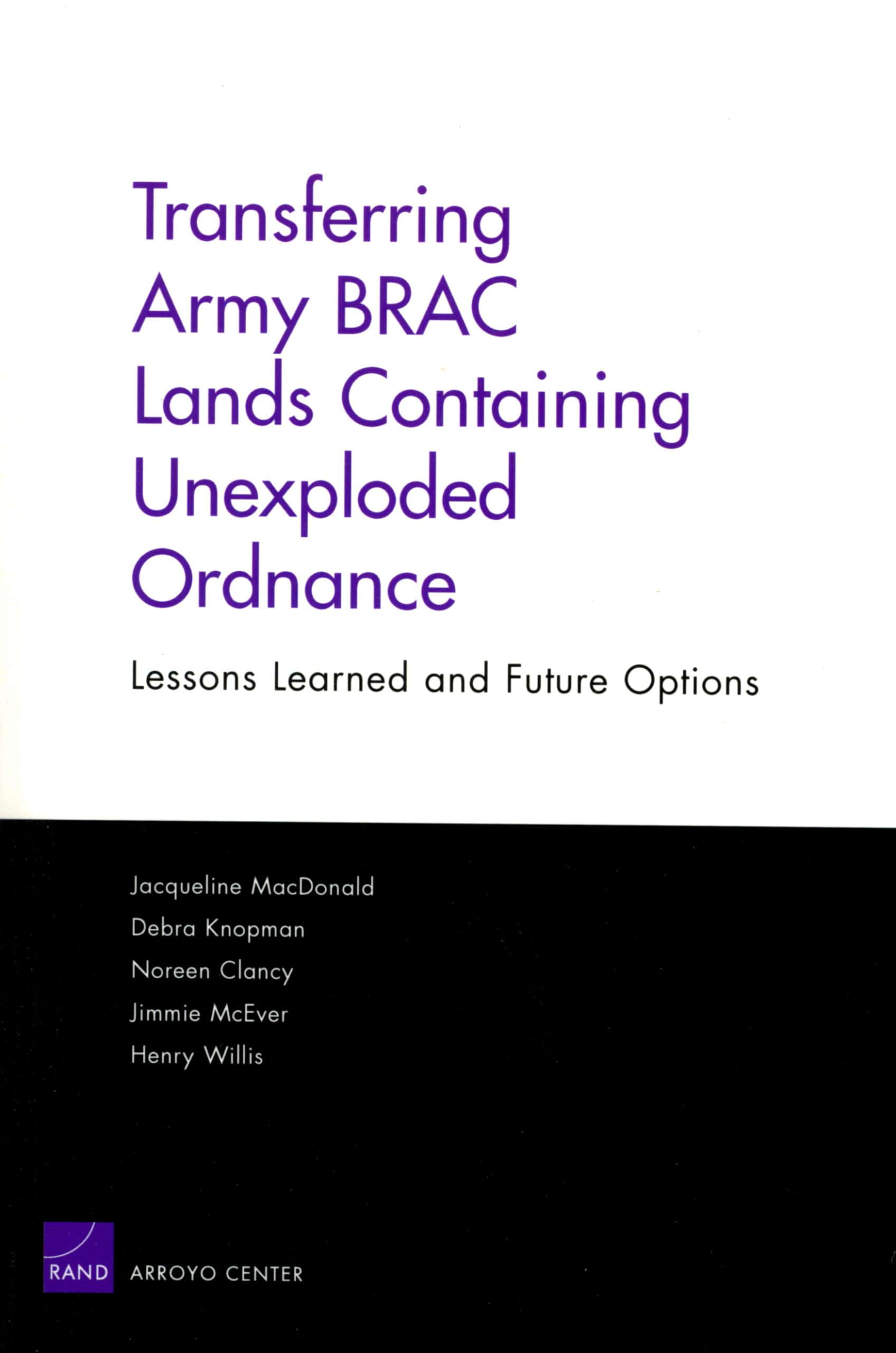 Amazon.com: Transferring Army BRAC Lands Containing Unexploded Ordnance ...
