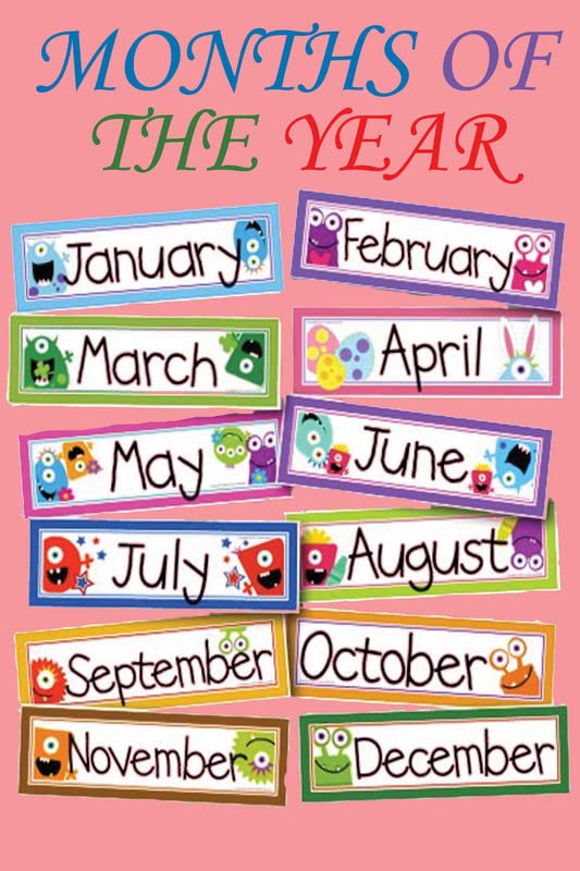 Buy Yellow Alley Months of The Year Educational Poster|Kids Learning ...