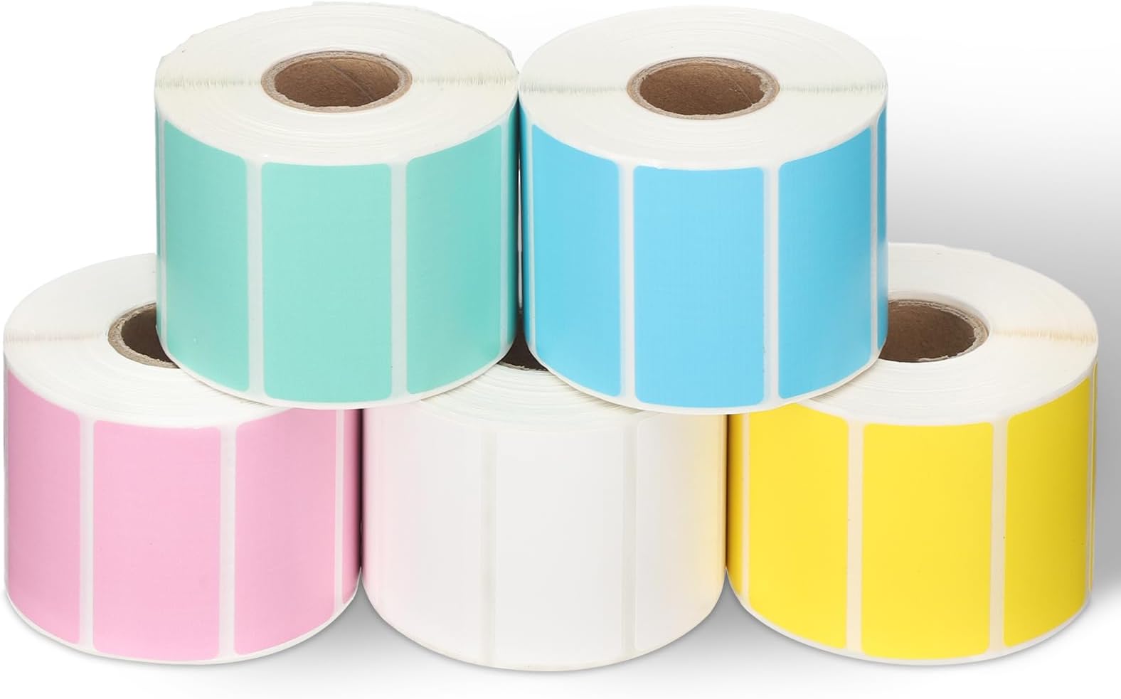 Amazon.com : Ireer 5 Rolls Direct Thermal 2" x 1" Thermal Sticker ...