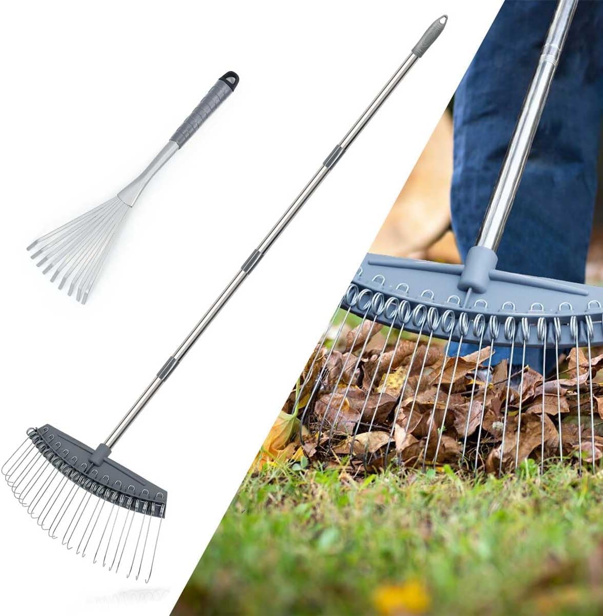 Green Blade BB-GR103 16-Prong Metal Garden Rake : Amazon.co.uk: Garden