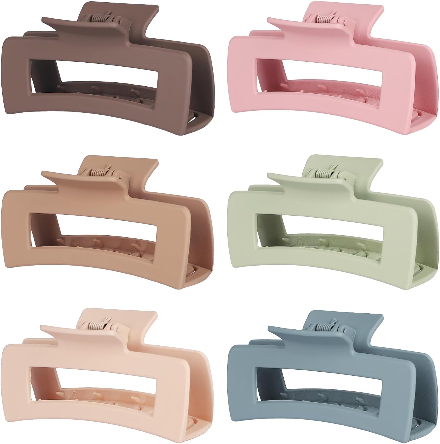 Amazon.com: Sisiaipu 4 Inch Big Hair Claw Clips 6 Pcs Large Claw Clips ...