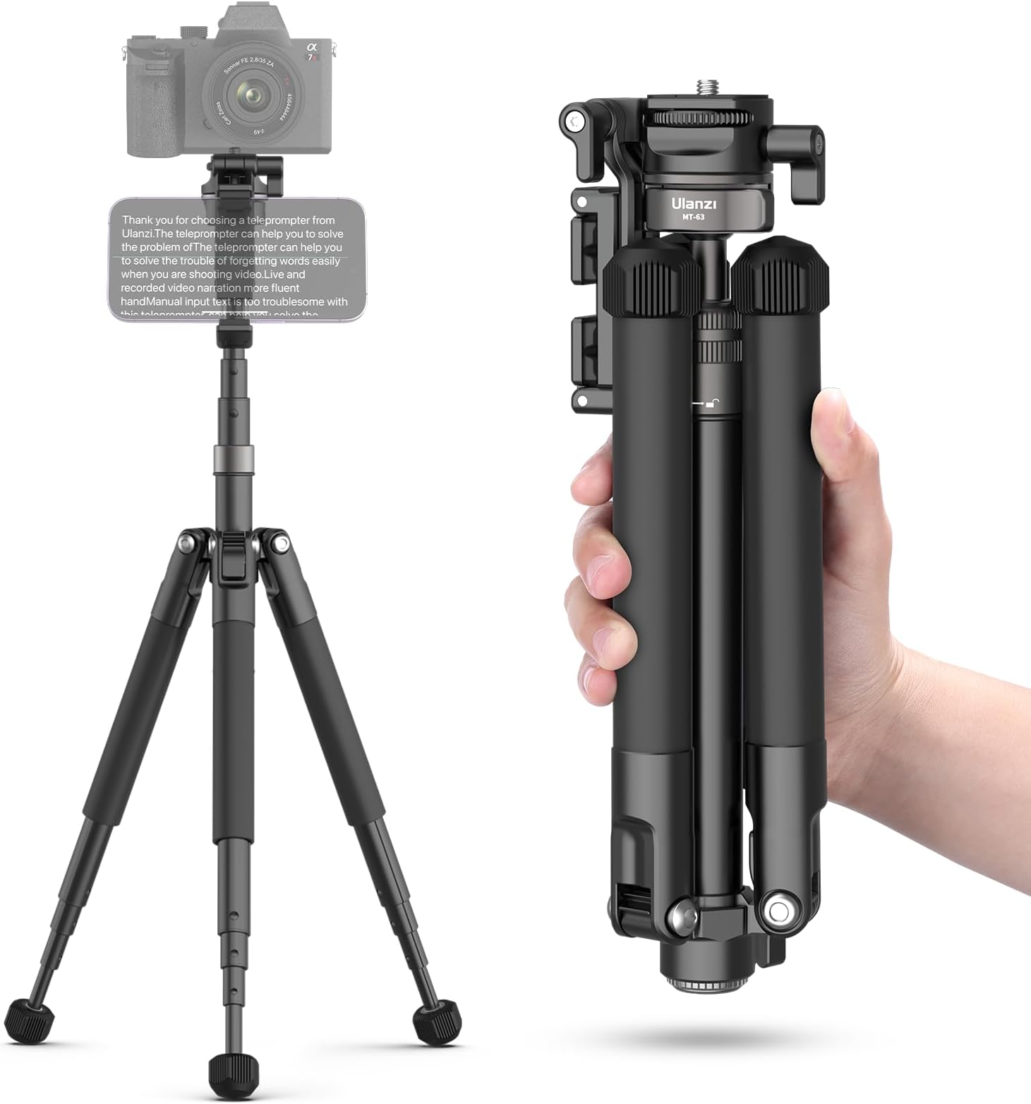Amazon.com : Camera Tripod 69 Inch, Patented 3-Way Swivel Portable ...