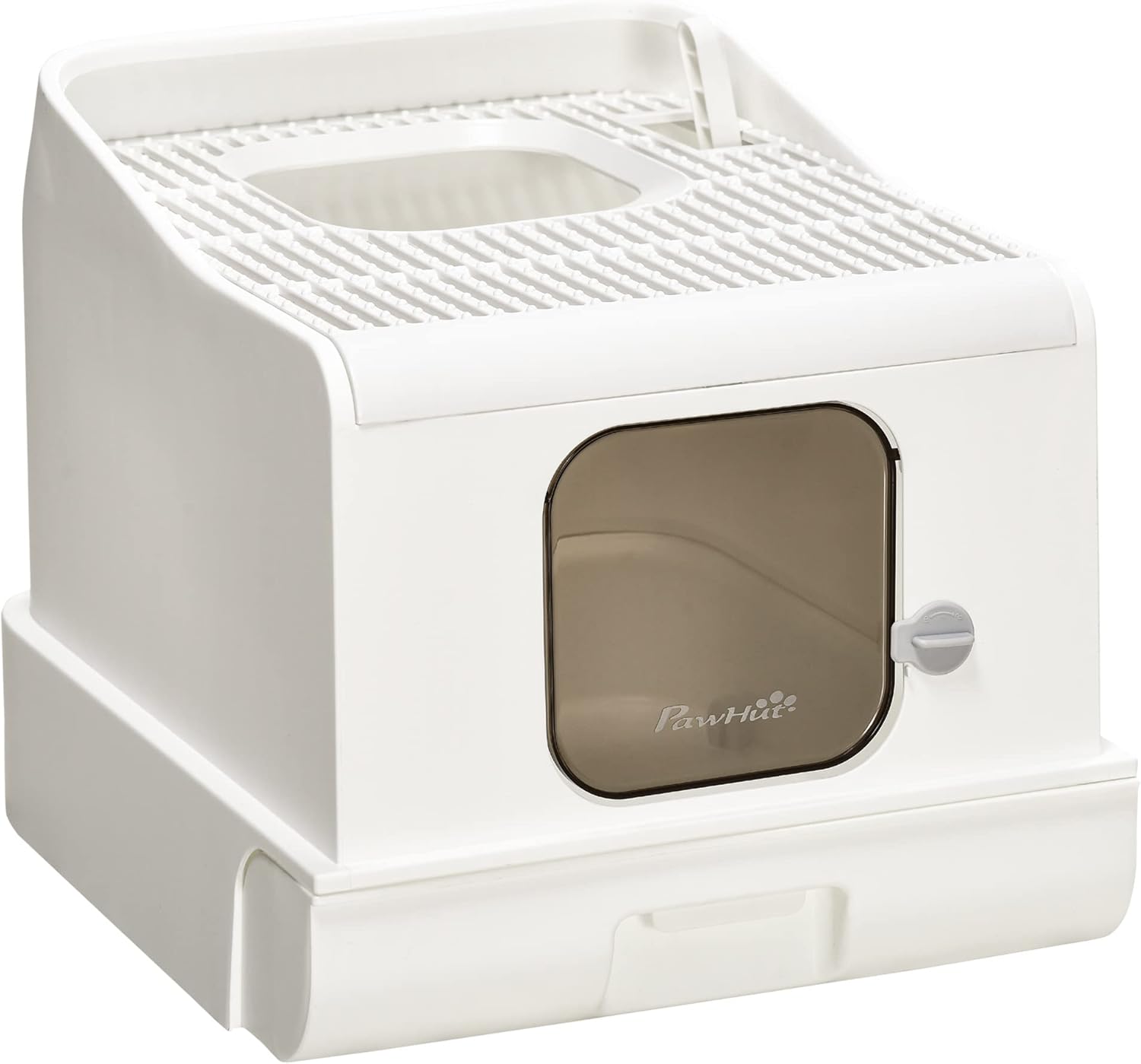 PawHut Cat Litter Box with 2 Doors with Scoop and Removable Tray ...