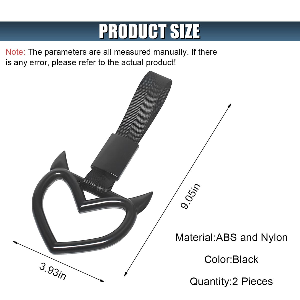 Snapklik.com : Smilfuy 2PCS Devil Heart Handle Ring, Rear Bumper ...