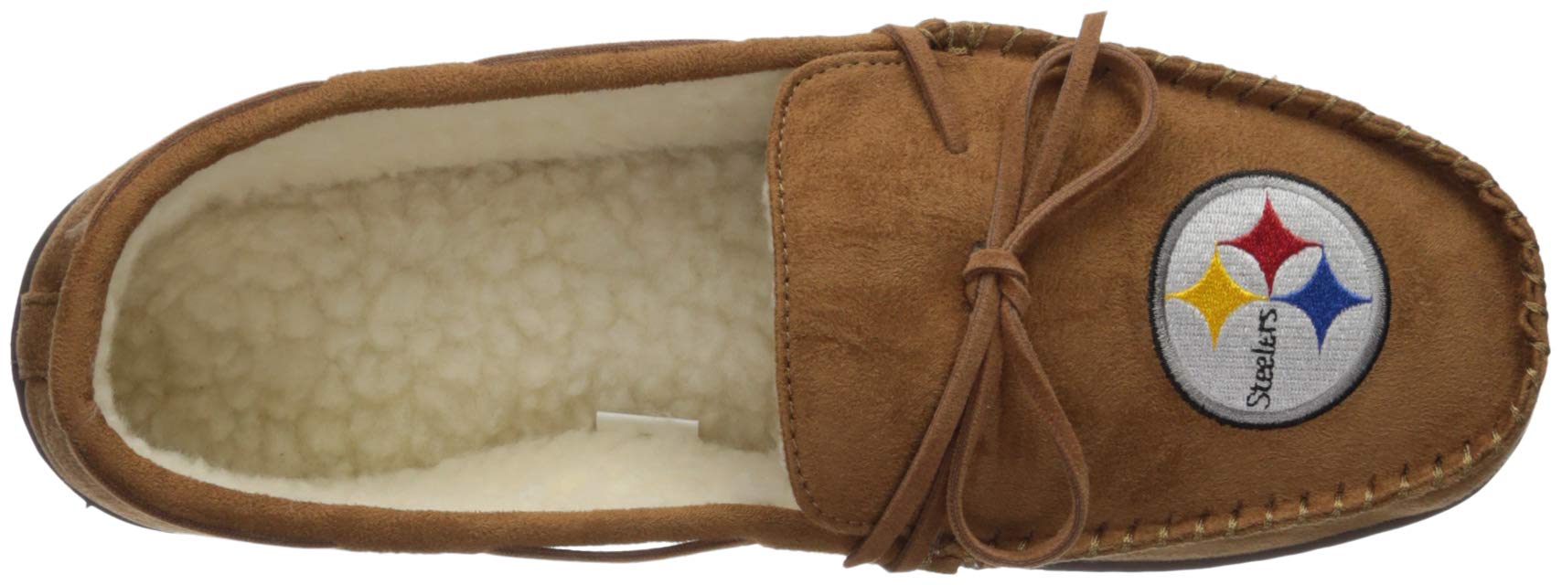 FOCO Men's NFL Football Team Logo Moccasin Slippers