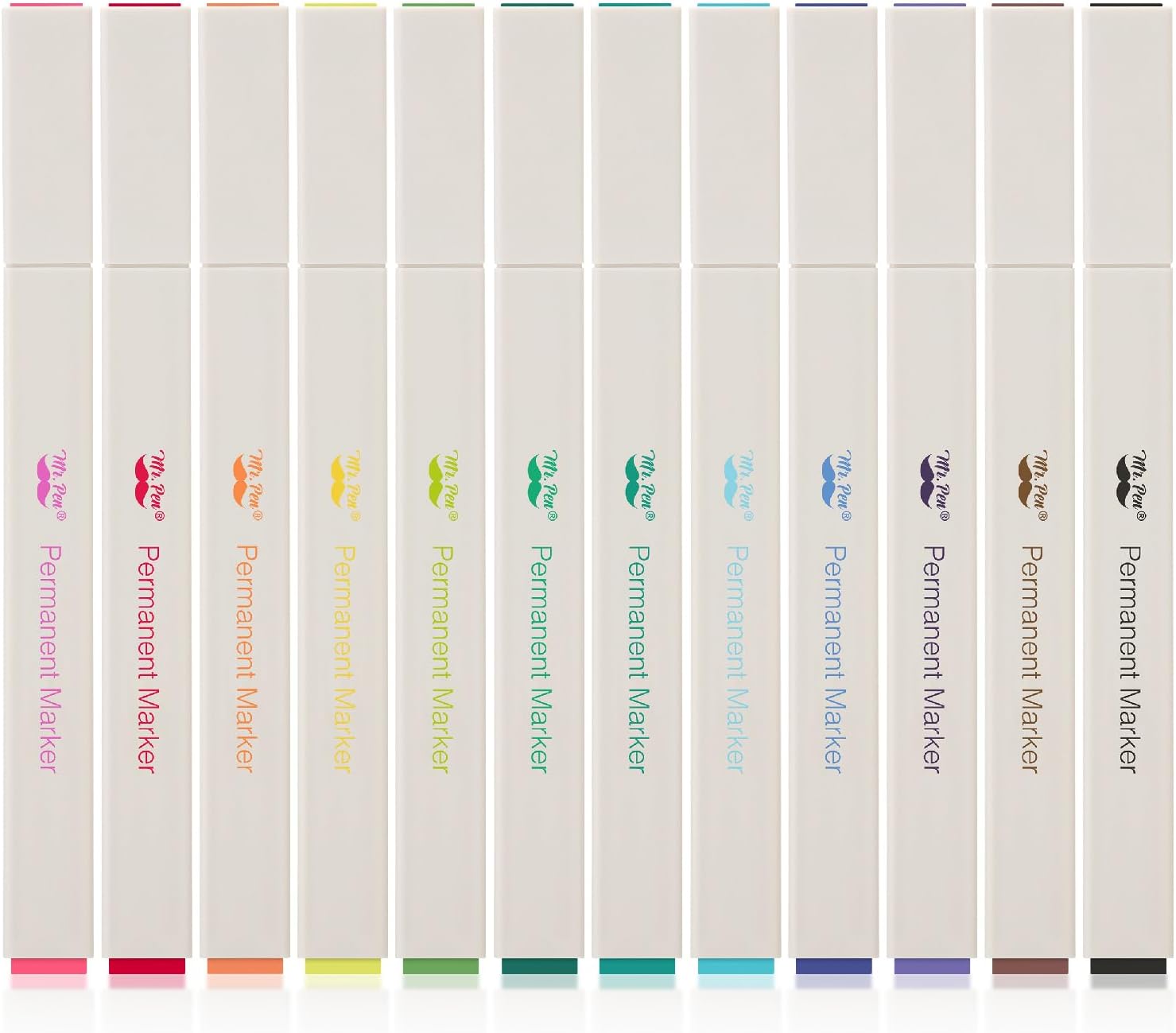 Amazon.com : Mr. Pen- Fine Point Permanent Markers, 12 Aesthetic Colors ...