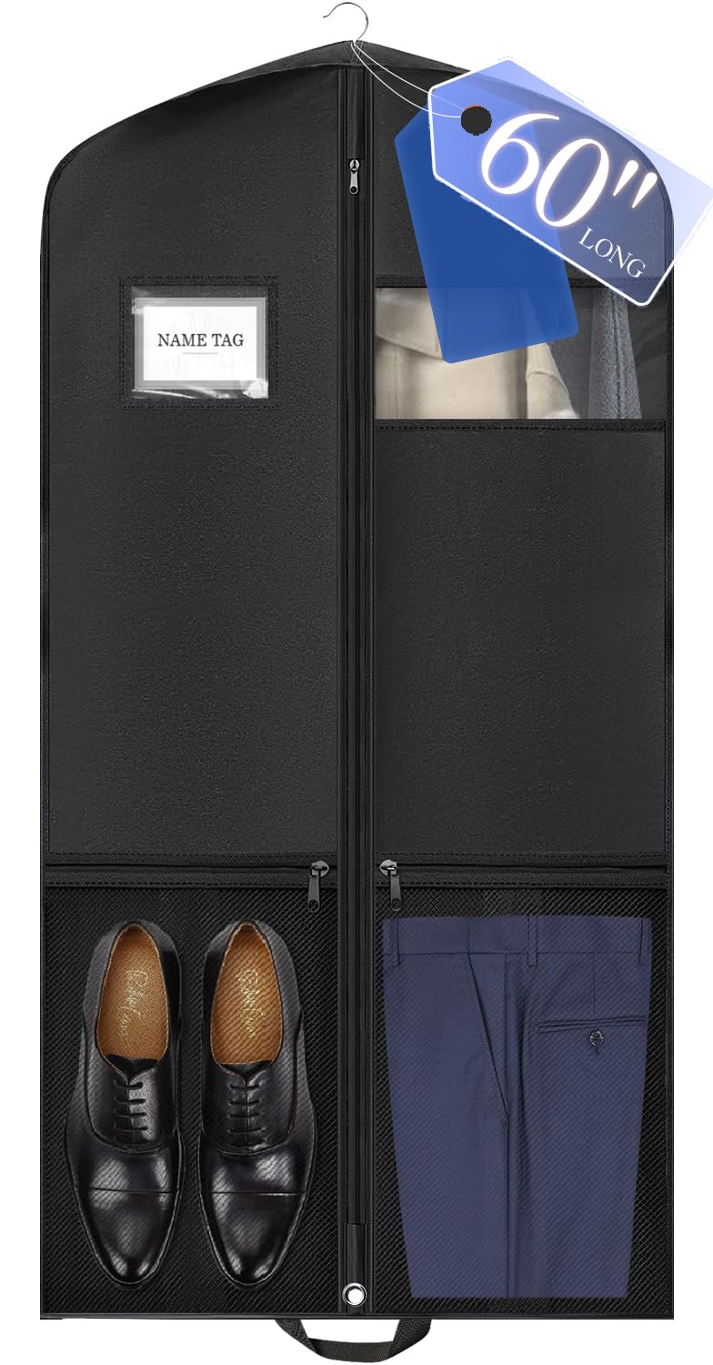 Amazon.com: HOTOR Garment Bag for Travel - 60'' Heavy-Duty Garment Bag ...