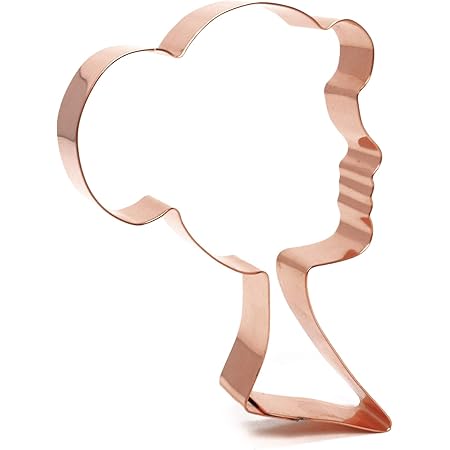 Amazon.com: Lady with Bun Silhouette Copper Cookie Cutter: Home & Kitchen