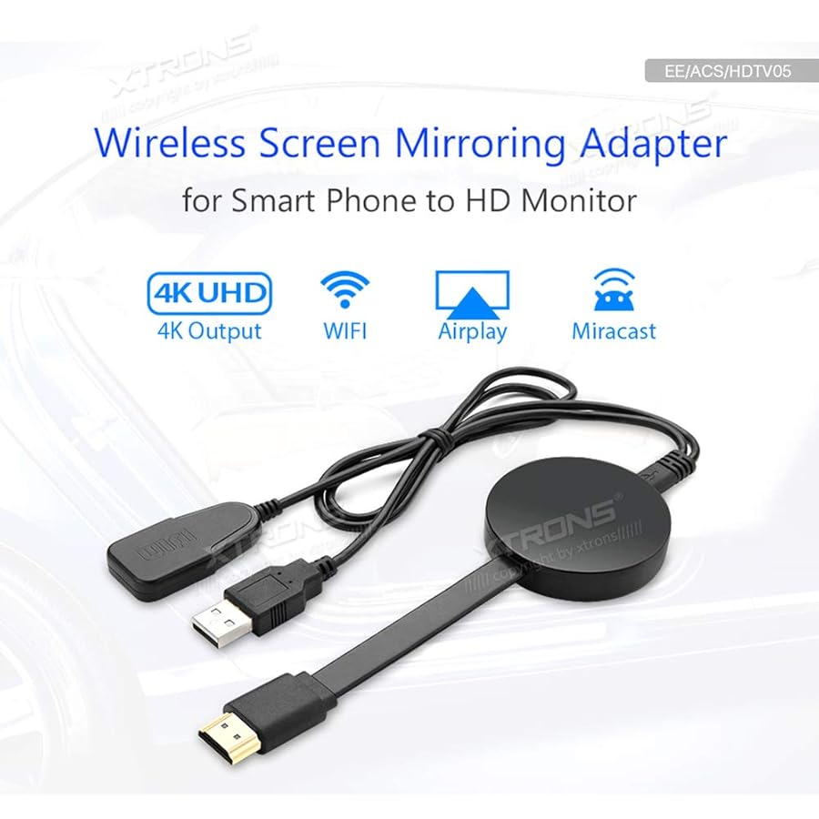 Snapklik.com : XTRONS 4K Wireless Display Adapter Airplay Miracast ...