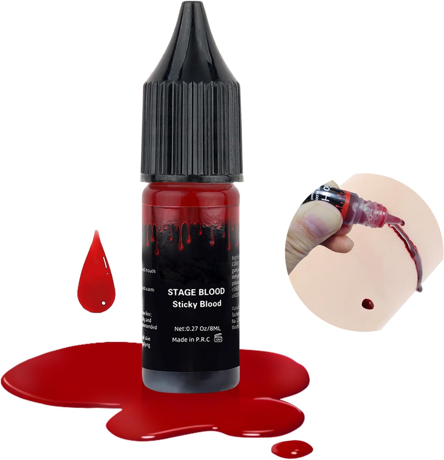Amazon.com : Go Ho Dripping Fake Blood Washable(0.27 oz),Edible Fake ...