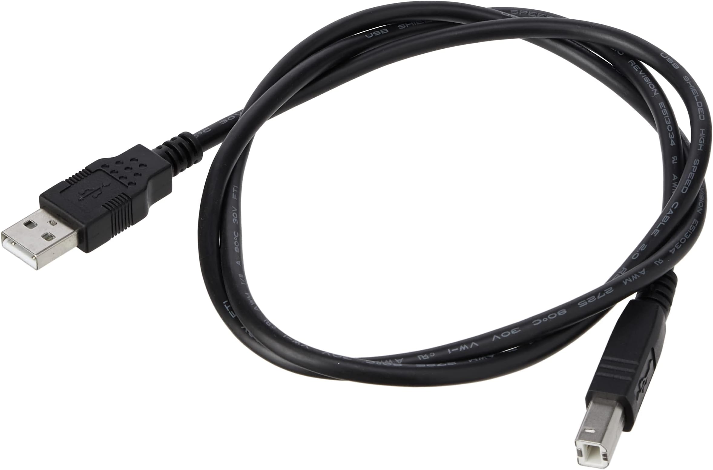 C2G 2M USB Printer Cable, USB 2.0 A to B Lead. Compatible with printers ...