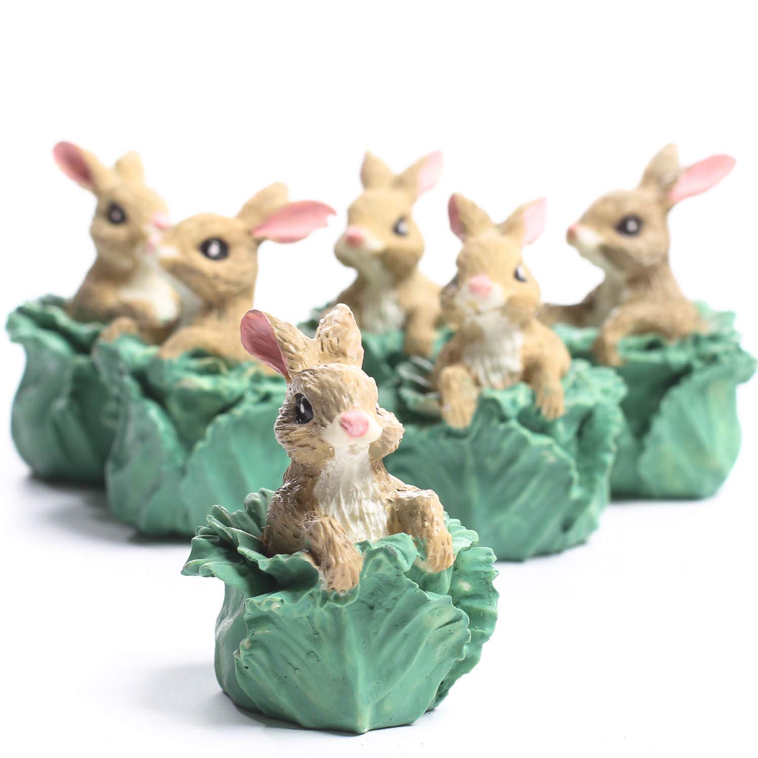 Amazon.com: Factory Direct Craft Pack of 6 Mini Resin Easter Bunny in ...