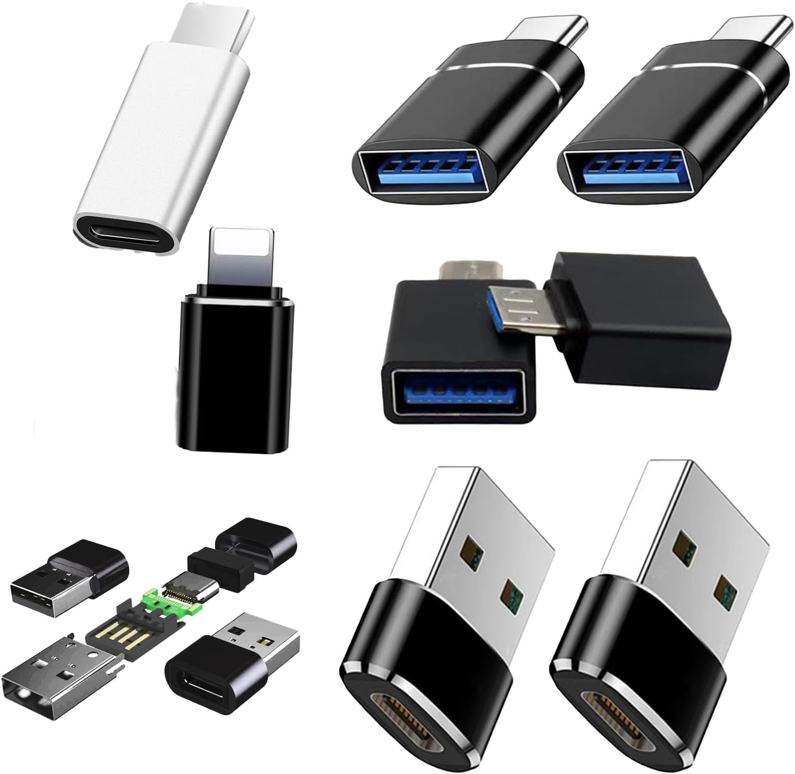 Amazon.com: 40 Pcs USB Adapter Kit, Mini Changers Adapter Converter ...