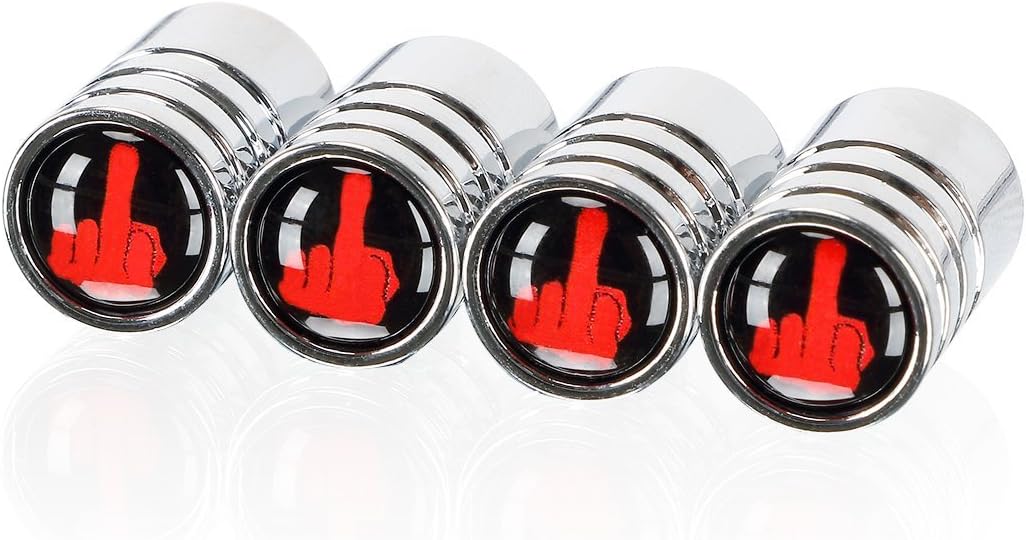 Amazon.com: Dsycar Middle Finger Tire Valve Caps 4 Pack - Funny ...
