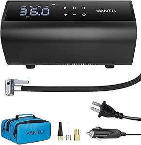 Amazon.com: YANTU AC/DC Wired Tire Inflator for Home 110V & Car 12V ...