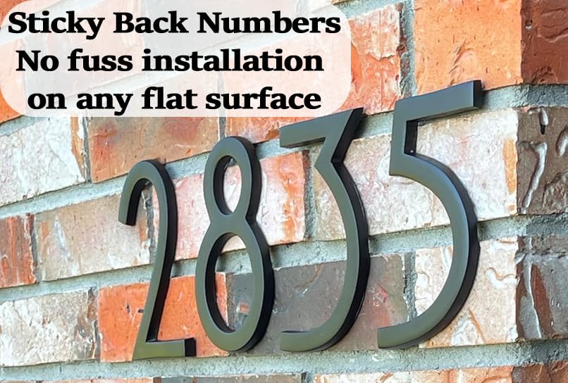 Snapklik.com : NACH Self Adhesive House Numbers For Outside, 5 Inch ...