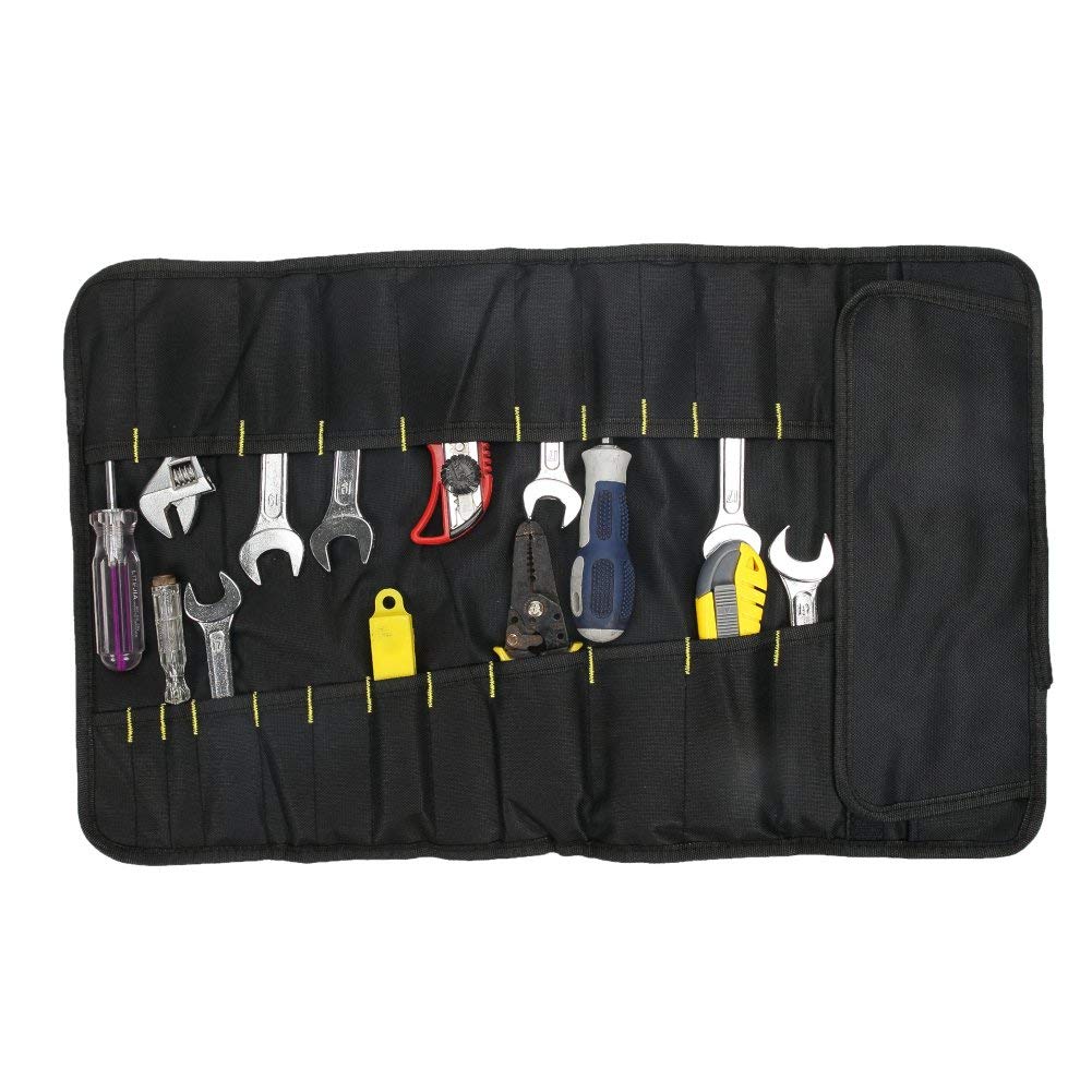 QEES Multi-Pockets Socket Tool Roll Pouch, Tools Rolling Organizer ...