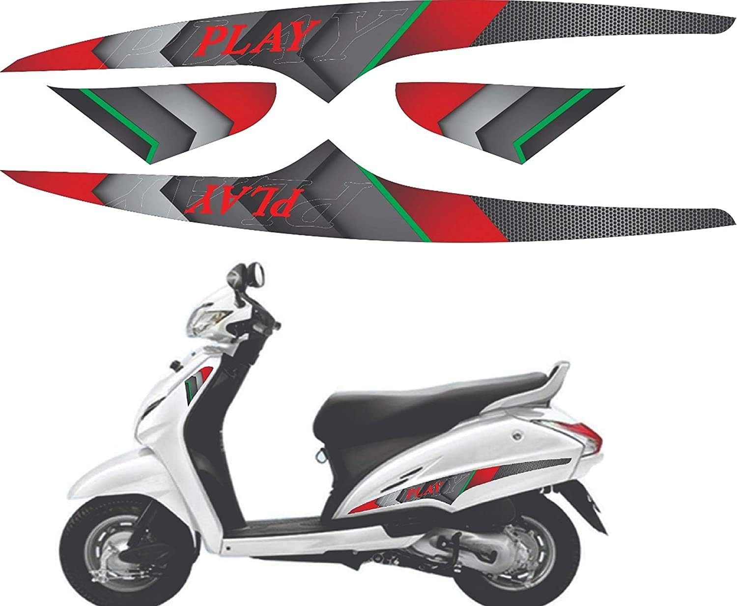 Quada Vinyl Scooter Graphics 2 Side Decal Sticker For Honda Activa (Ac6 ...